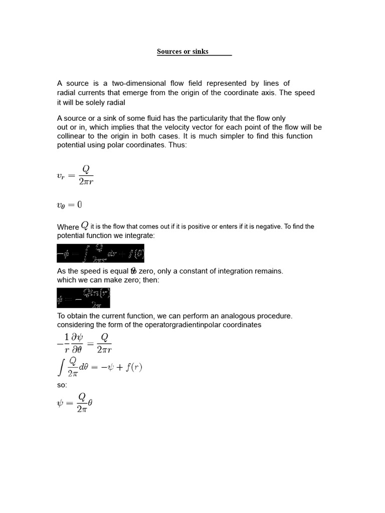 Understanding Sources and Sinks in Fluid Flow | PDF | Calculus | Mechanics