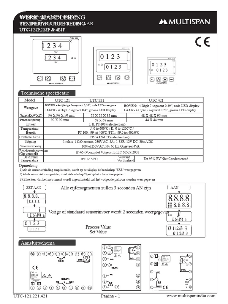 Multispan Utc 421 Digitale Timer | PDF