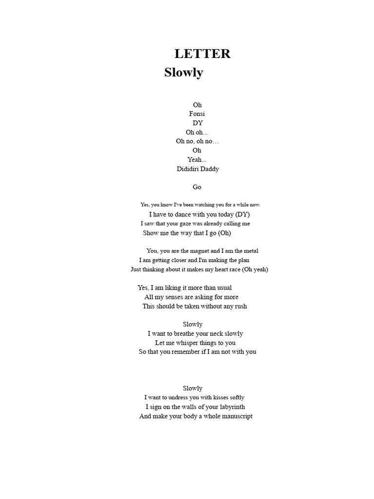 Lyrics Despacito | PDF