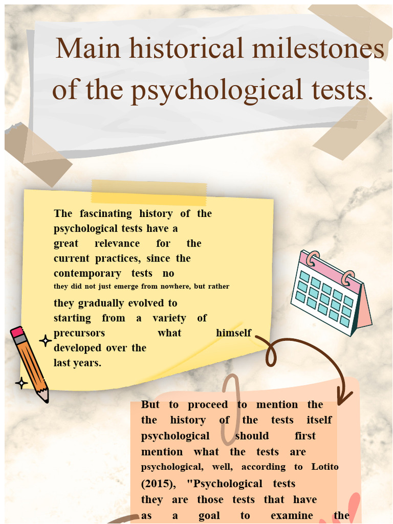 Major Historical Milestones in Psychological Testing | PDF ...