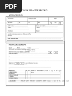 BTVI Medical Record Form | PDF | Medical Specialties | Clinical Medicine