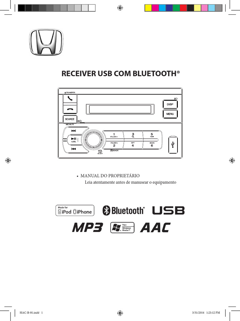 Manual do Receiver USB Bluetooth® | PDF | Bluetooth | iPod