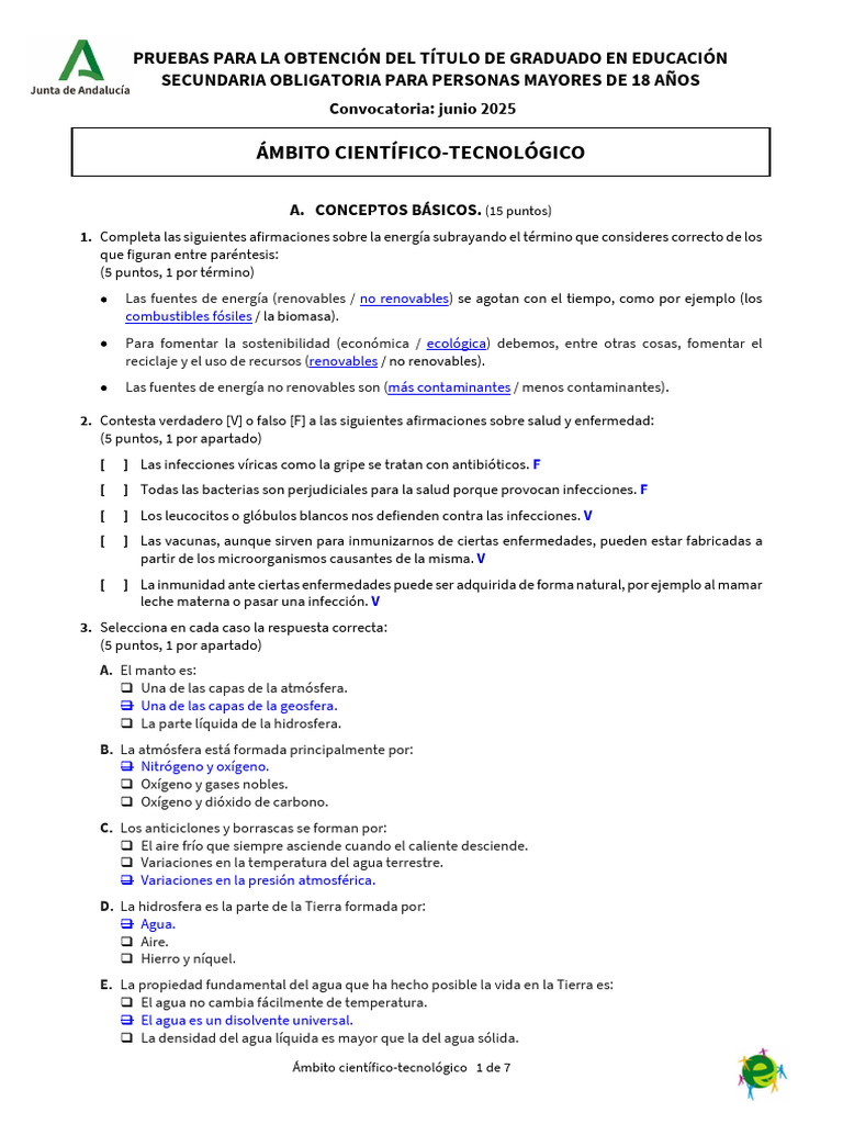 CT ESPA Soluciones Junio | PDF | Dieta saludable | Dieta