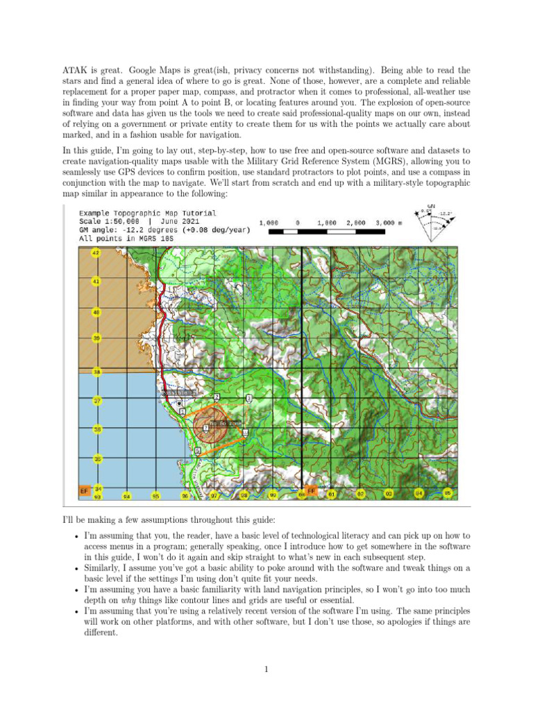 Create Military-Grade Maps with QGIS | PDF | Contour Line ...
