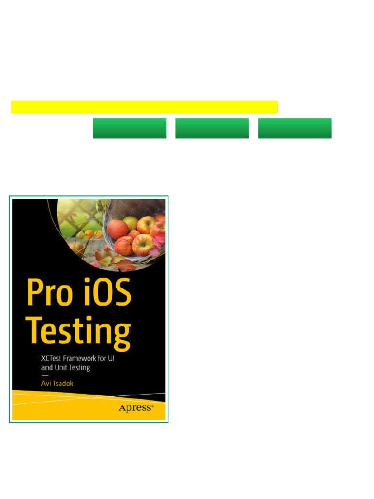 Pro iOS Testing: XCTest Framework for UI and Unit Testing 1st Edition ...