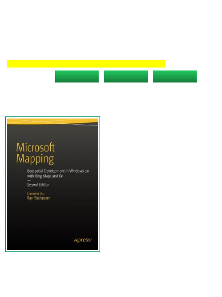 Microsoft Mapping 2nd Edition Geospatial Development in Windows 10 with ...