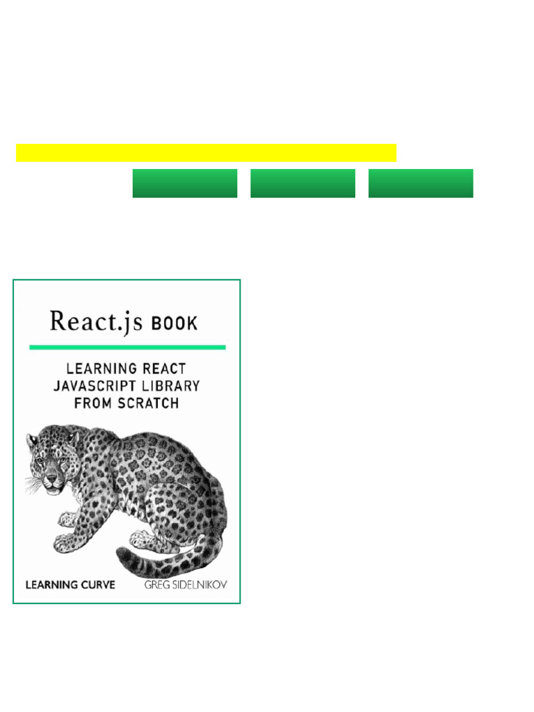 (Ebook) React.js Book: Learning React JavaScript Library From Scratch ...
