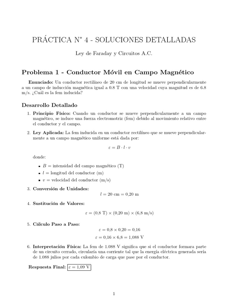 Ejercicios de Fisica | PDF | Inducción electromagnética | Campo magnético