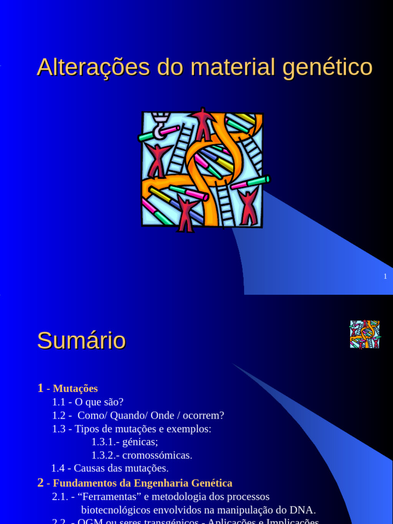 Alt Mat Gen Aulas | PDF | Mutagênico | Mutação