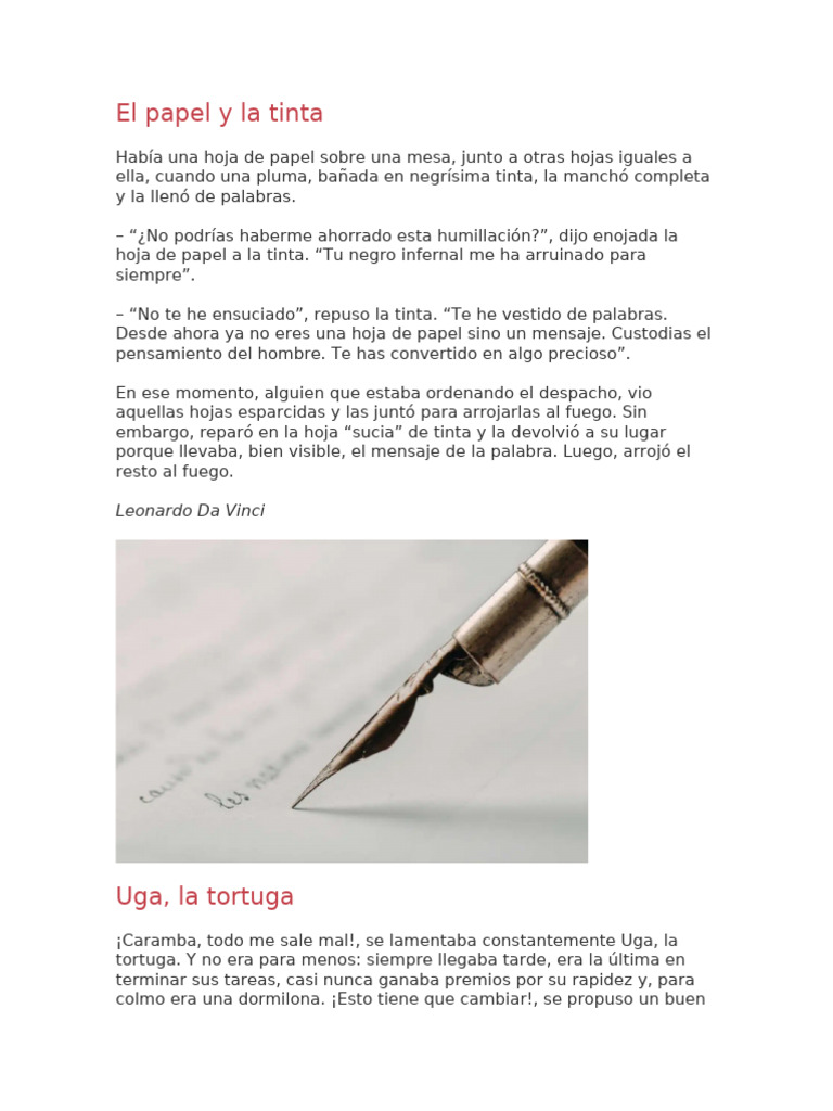 El Papel y La Tinta | PDF