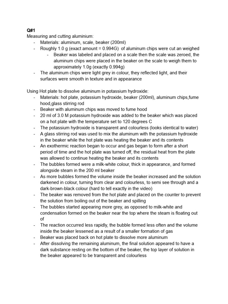 Chemistry Review | PDF | Filtration | Aluminium