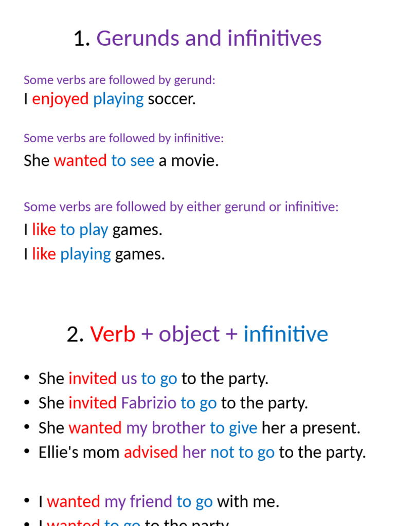 Gerund and Infinitives | PDF