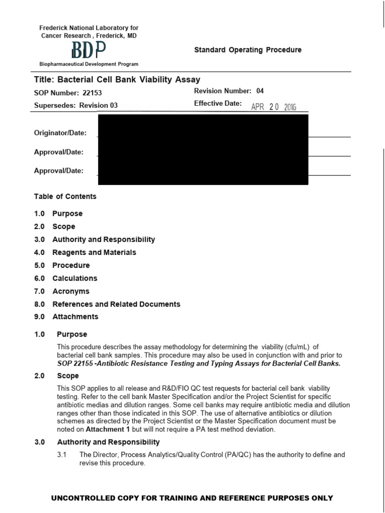 Bacterial Cell Bank Viability Assay-2 | PDF | Colony Forming Unit | Assay