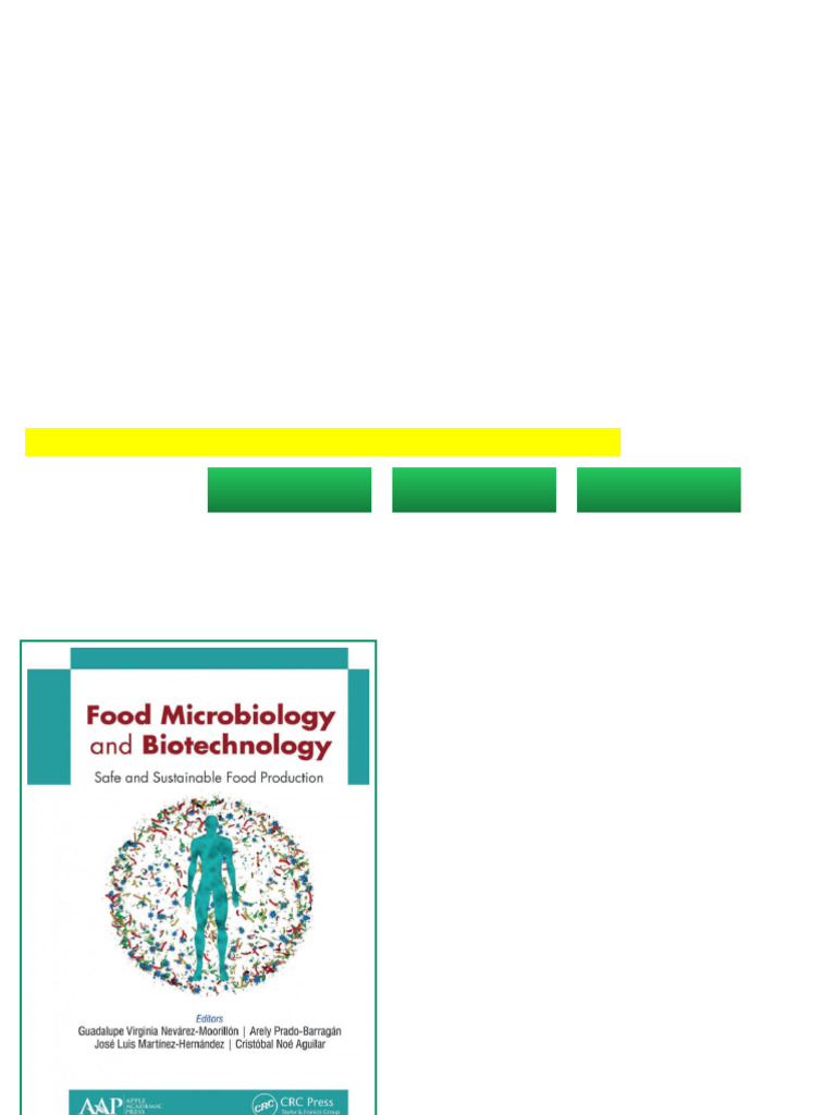(Ebook) Food Microbiology and Biotechnology-Safe and Sustainable Food ...
