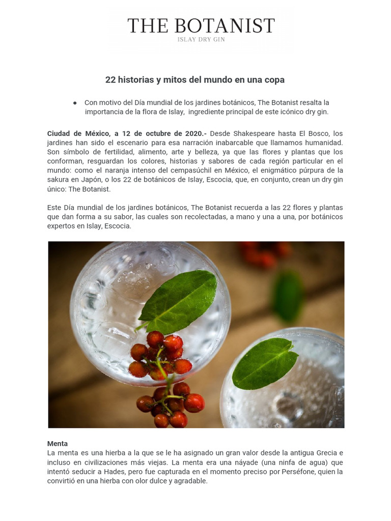 The Botanist Mes Jardines Botanicos 1 | PDF | Mentha