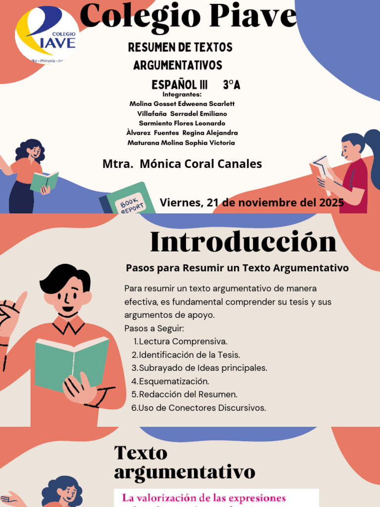 Resumen de Textos Argumentativos | PDF | Sociedad | Educación en artes ...