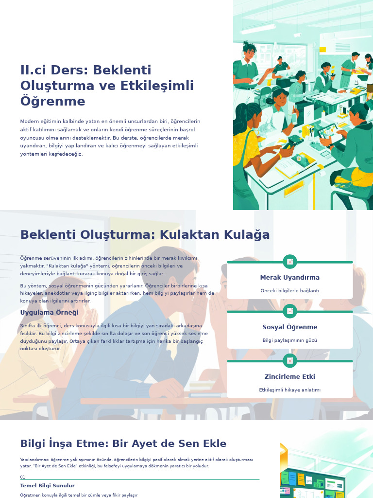 IIci Ders Beklenti Olusturma Ve Etkilesimli Ogrenme | PDF
