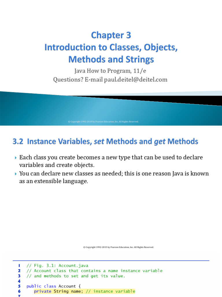 Chapter 3-Classes Methods Student | PDF | Class (Computer Programming) | Constructor (Object ...