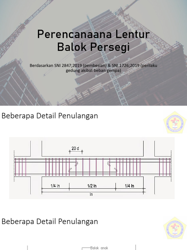 Perencanaan Balok Beton Berdasarkan SNI | PDF