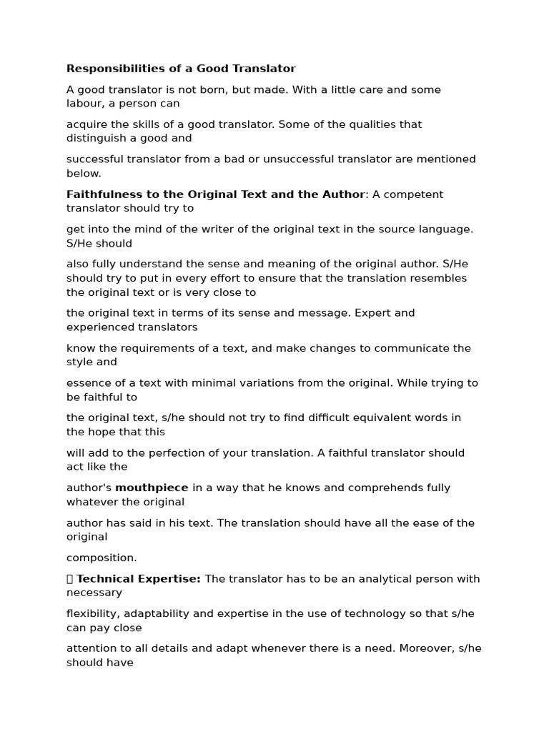 Key Qualities of Effective Translators | PDF | Translations | Cognitive ...