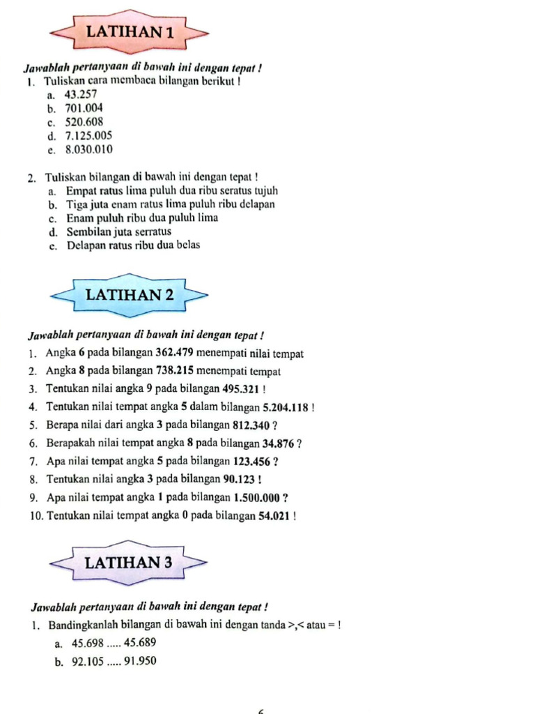 Latsol MTK Sem 1 Kls 5 | PDF