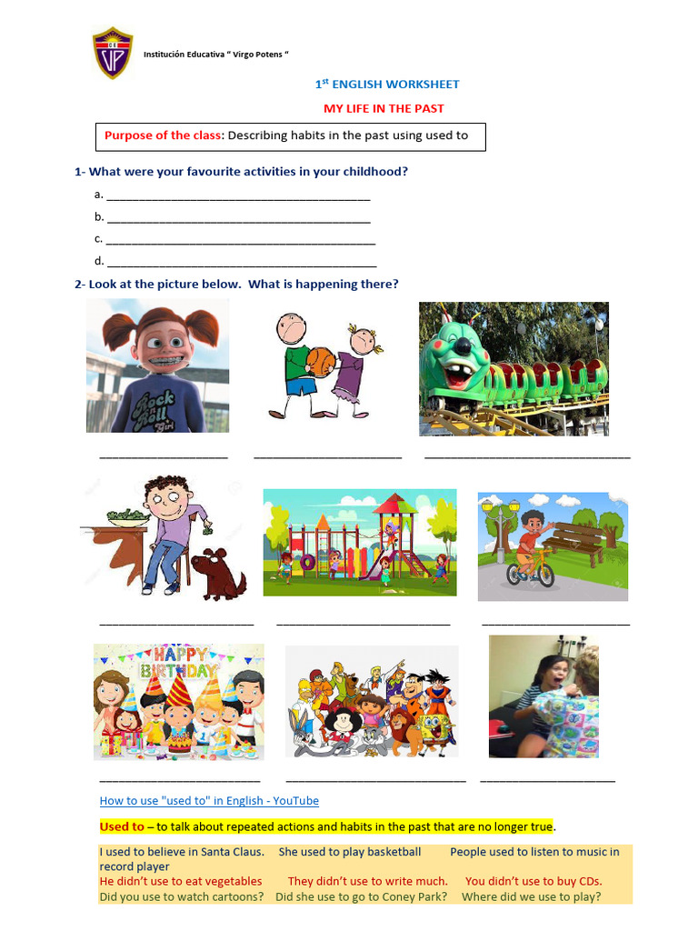 1st Week - My Life in the Past | PDF