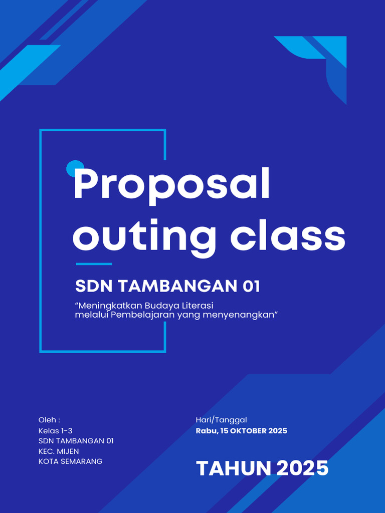 Proposal Outing Class SDN Tambangan 01 | PDF