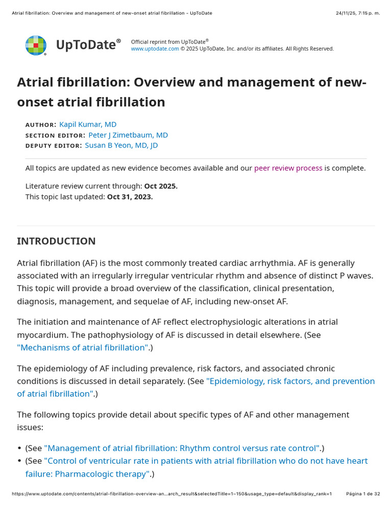 Atrial Fibrillation: Overview and Management of New-Onset Atrial ...