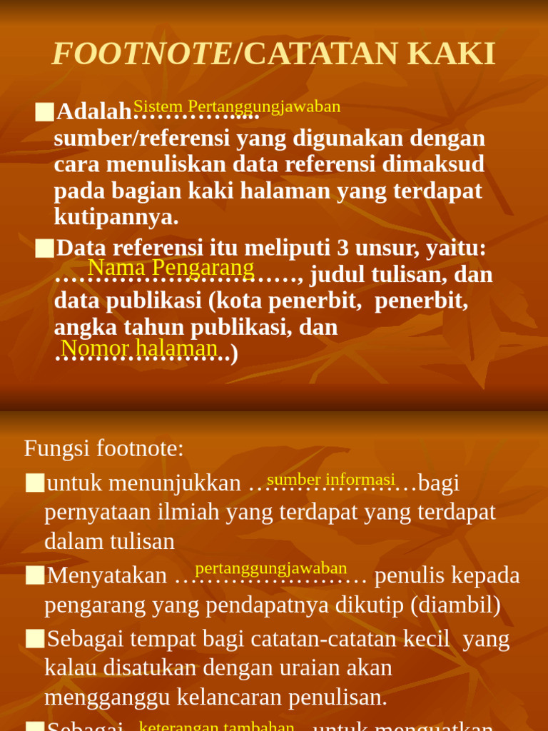 Catatan Kaki | PDF
