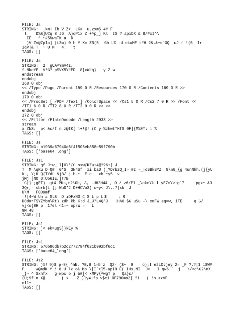 Base64 Encoded Data Analysis | PDF