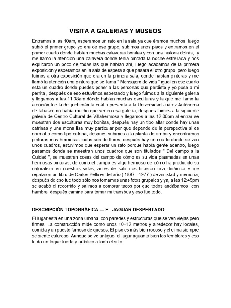 Visita A Galerias y Museos-1 | PDF | edificio