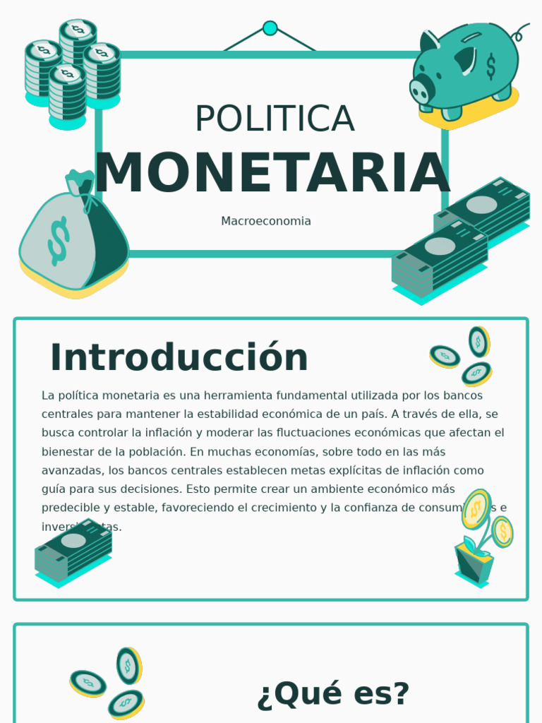 Política Monetaria: Tipos y Objetivos | PDF | La política monetaria ...