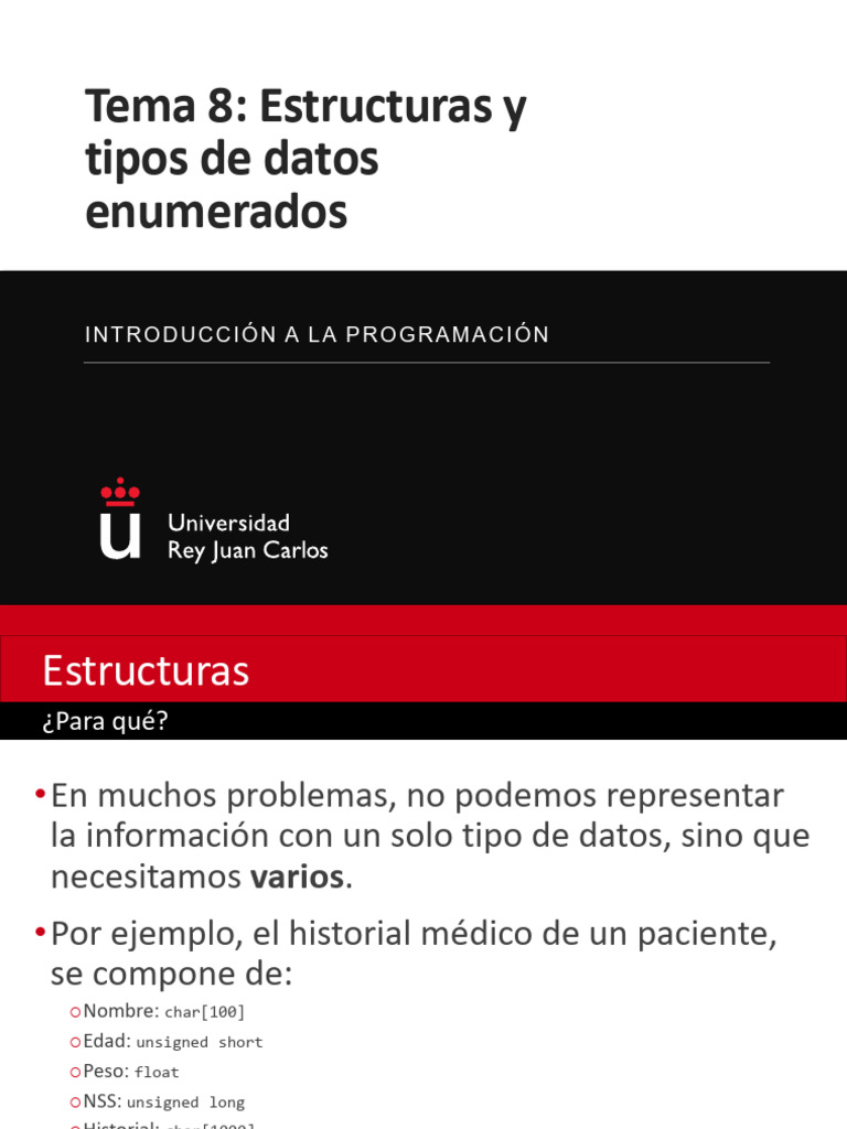 Estructuras y Tipos Enumerados en C | PDF | Puntero (Programación de ...