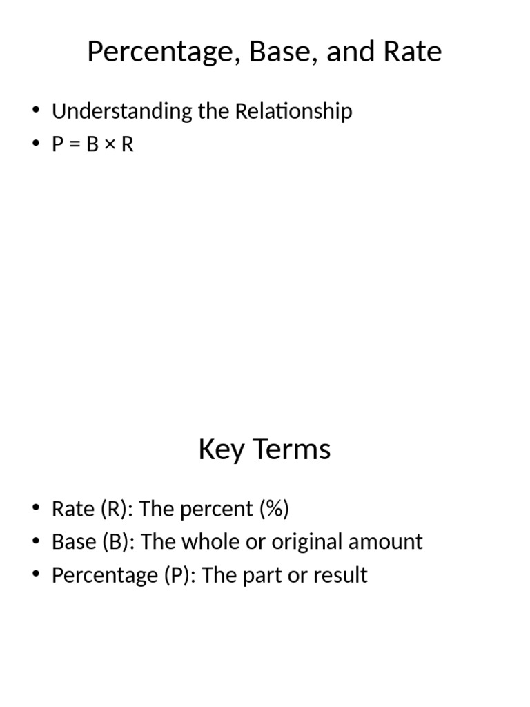 Percentage Base Rate Presentation | PDF