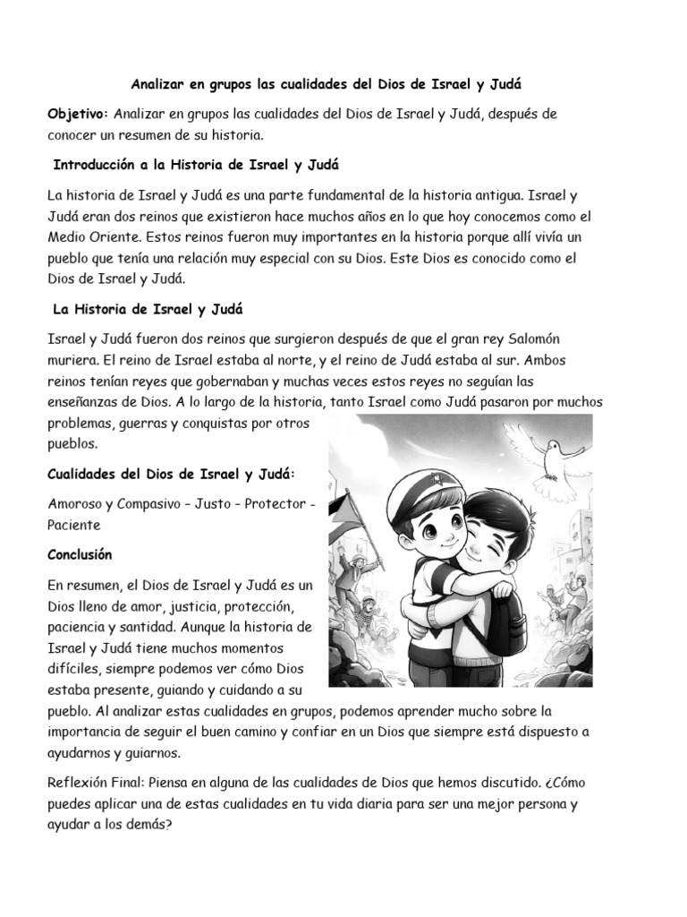 06 Cualidades Del Dios de Israel y Juda | PDF | Dios | Amor