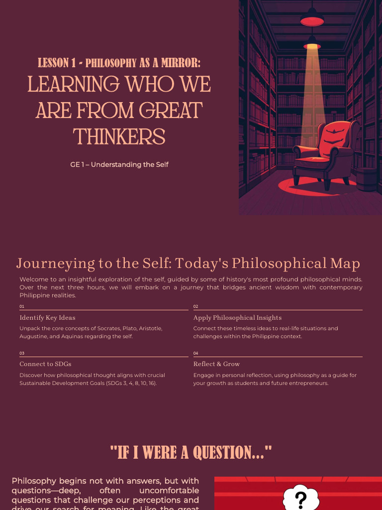 Lesson 1 Philosophy As A Mirror PDF | PDF | Soul | Socrates