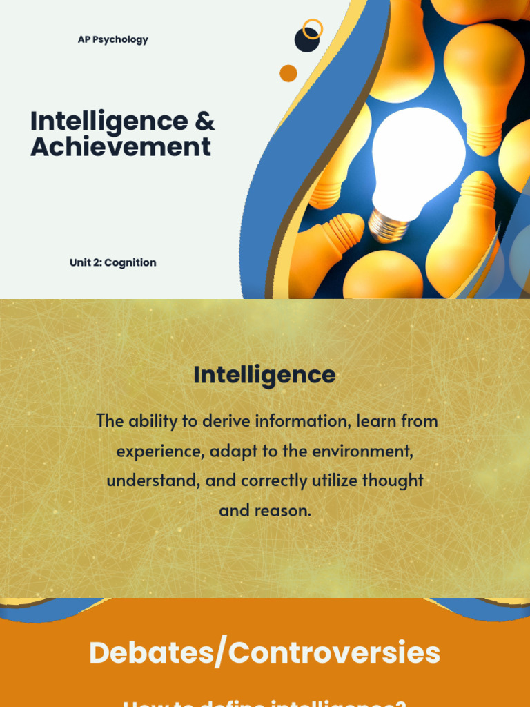 Understanding Intelligence and Achievement | PDF | Intelligence ...