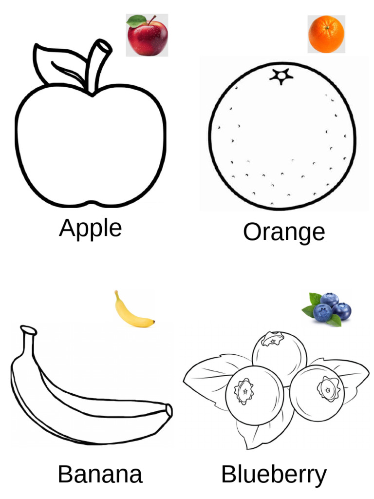 Coloring Fruits | PDF