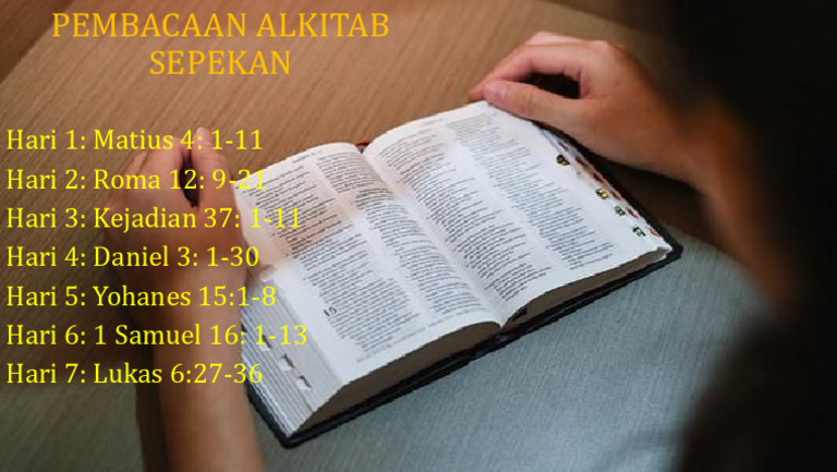 Pembacaan Alkitab Sepekan 1 | PDF