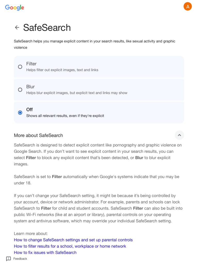 Manage Explicit Content with SafeSearch | PDF