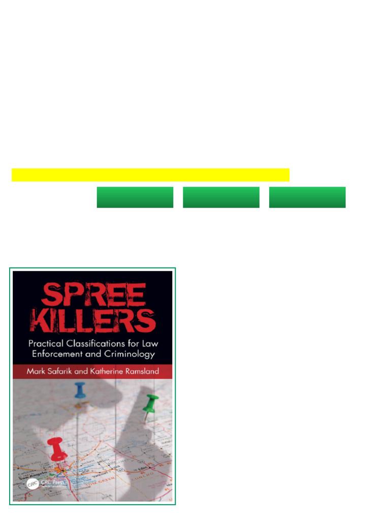 (Ebook) Spree Killers-Practical Classifications for Law Enforcement and ...