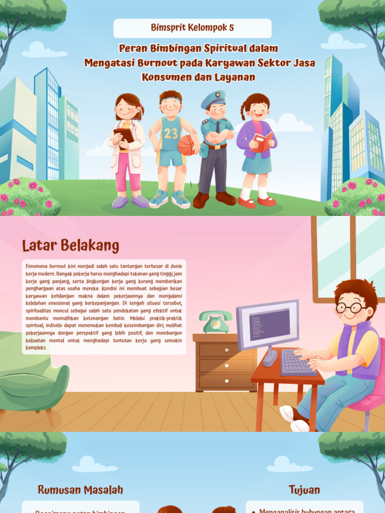 Mengenal Profesi Presentasi Pendidikan Biru Dan Merah Muda Ilustratif ...