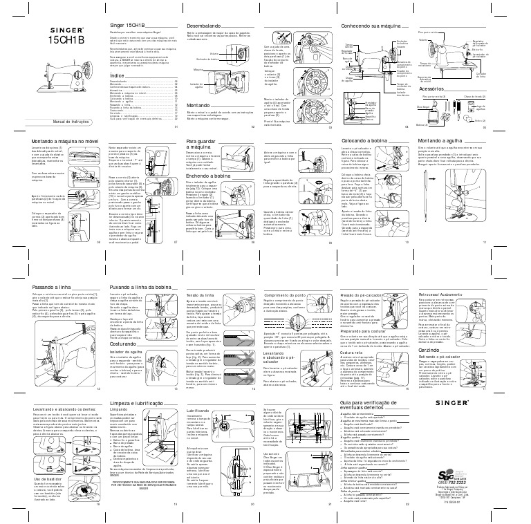 Manual Singer - 15ch1b | PDF