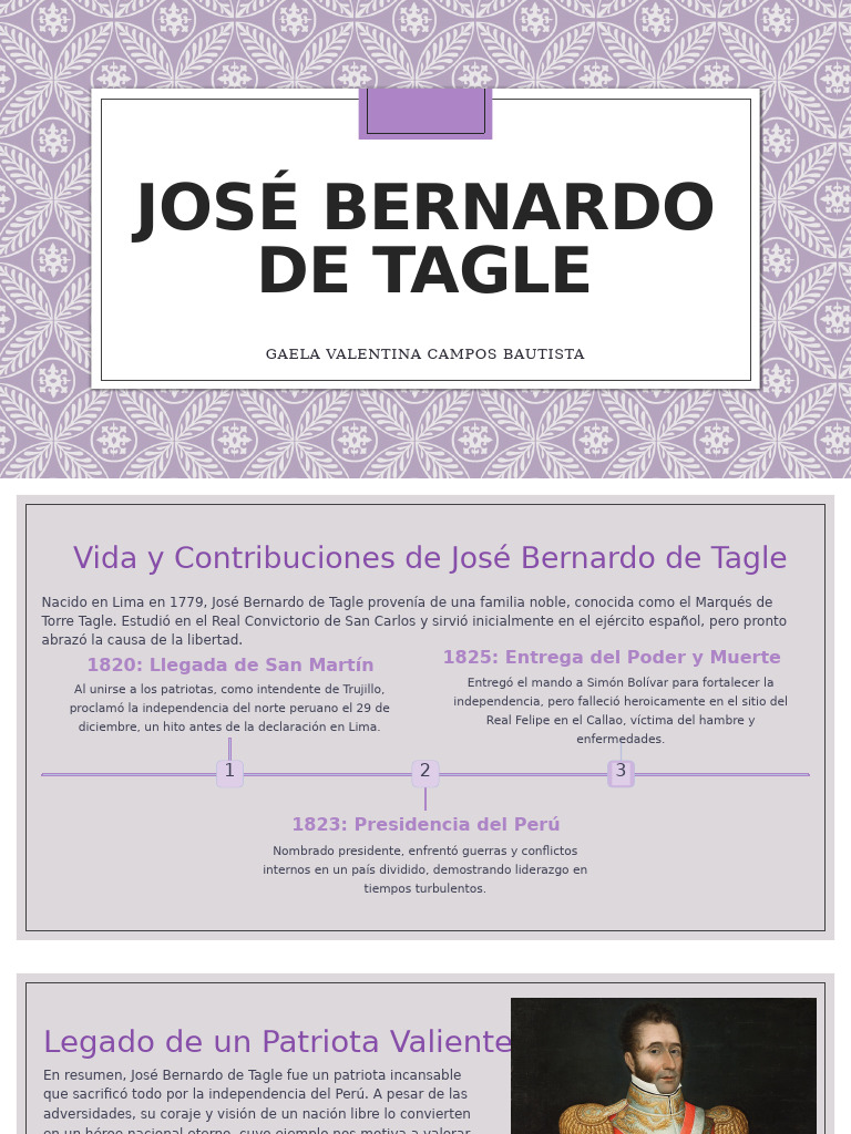 Jose Bernardo de Tagle Un Heroe de La Independencia Peruana | PDF