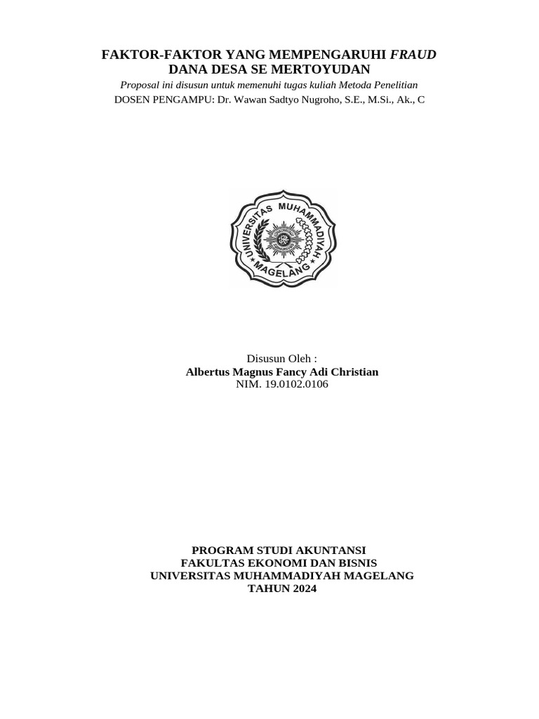Proposal Metopen Albert | PDF