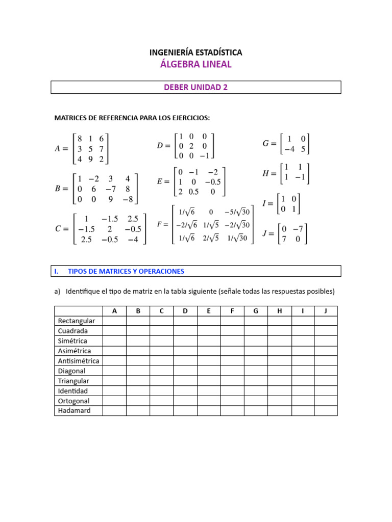 Deber AL Unidad 2 | PDF