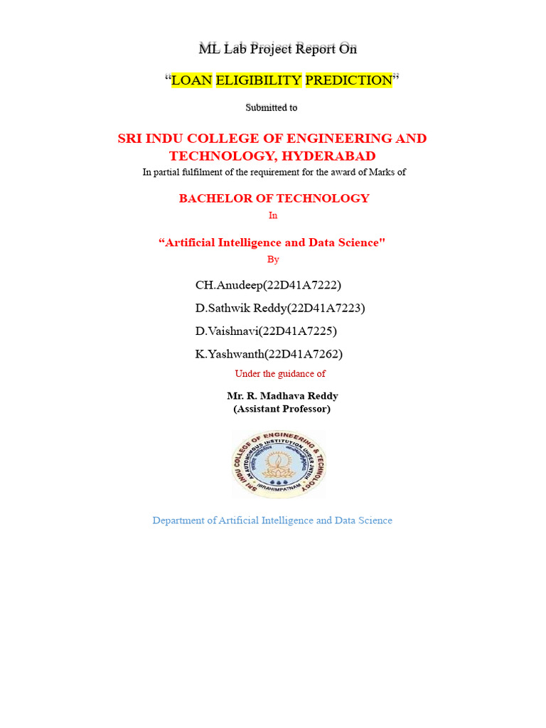 LOAN ML.. | PDF | Machine Learning | Python (Programming Language)