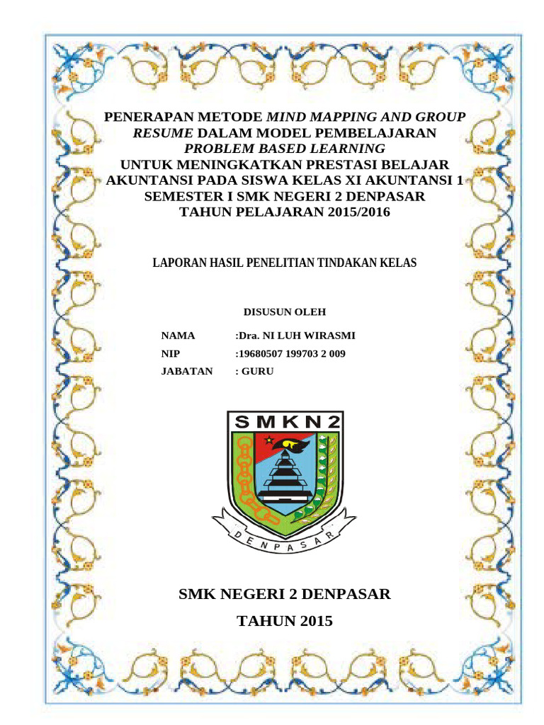 PTK I (Mind Mapping and Group Resume Dalam Problem Based Learning) | PDF