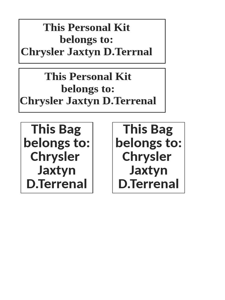 Jaxtyn Name For Print | PDF