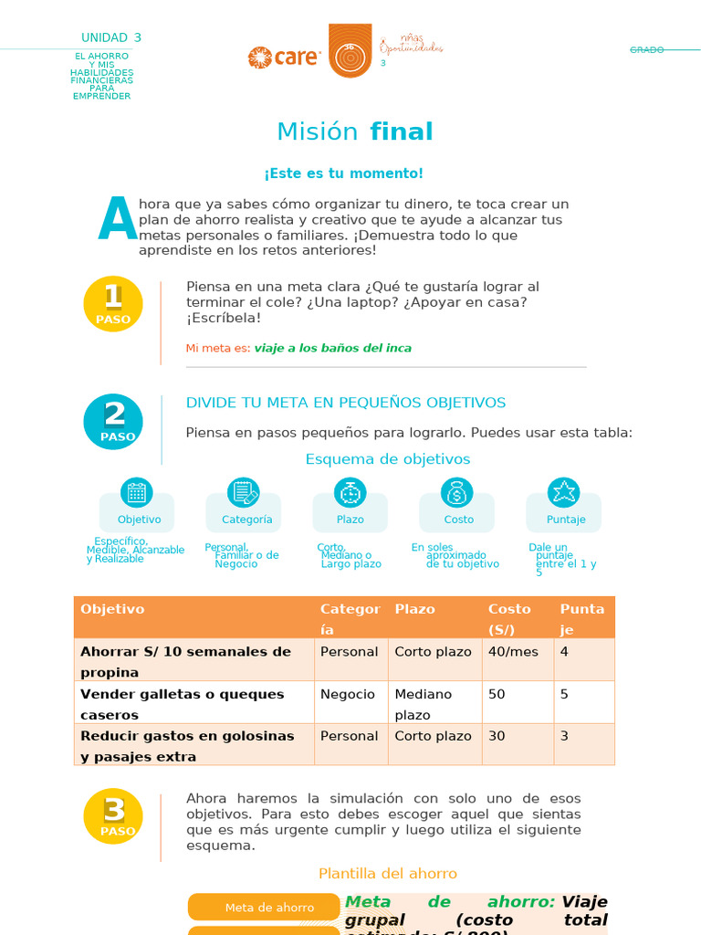 Evidencia. EF-STEAM. Unidad 3 | PDF